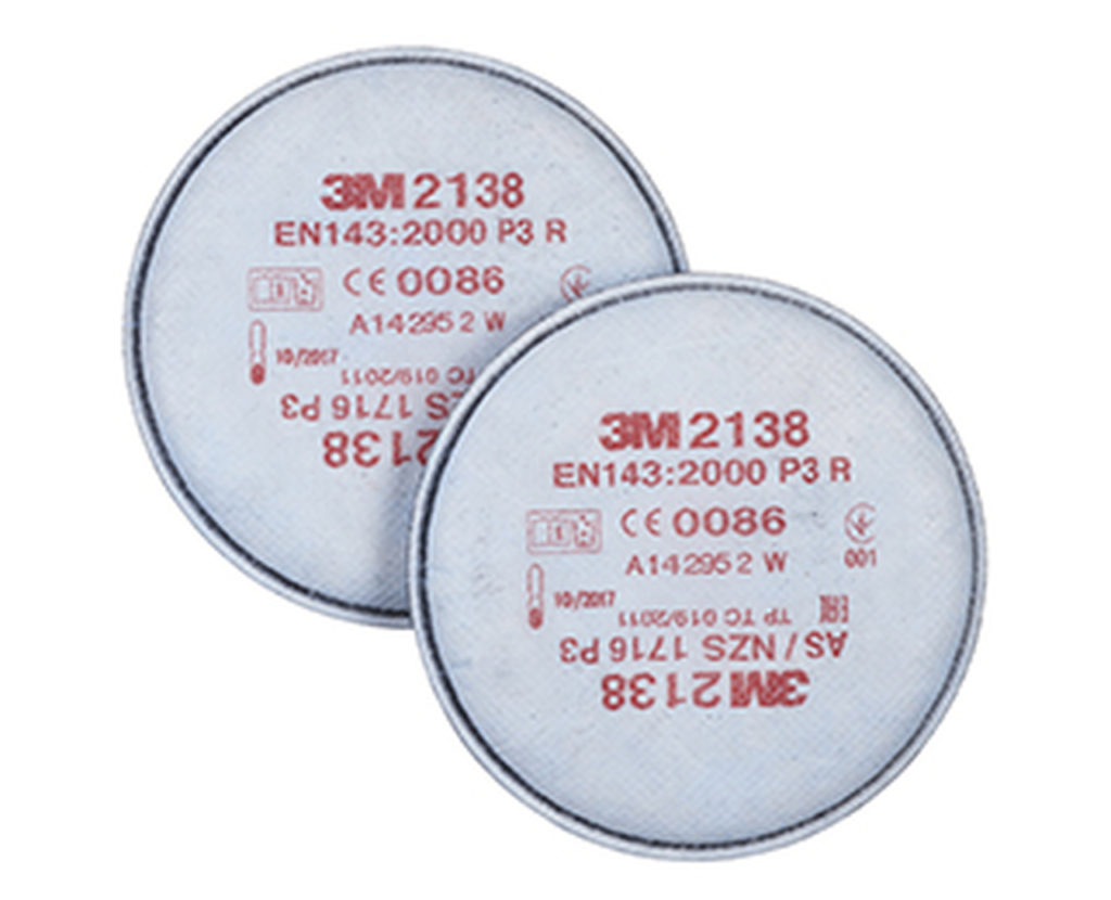 3M 2138 P3R Nuisance Odour Particulate Filters (pk/2)